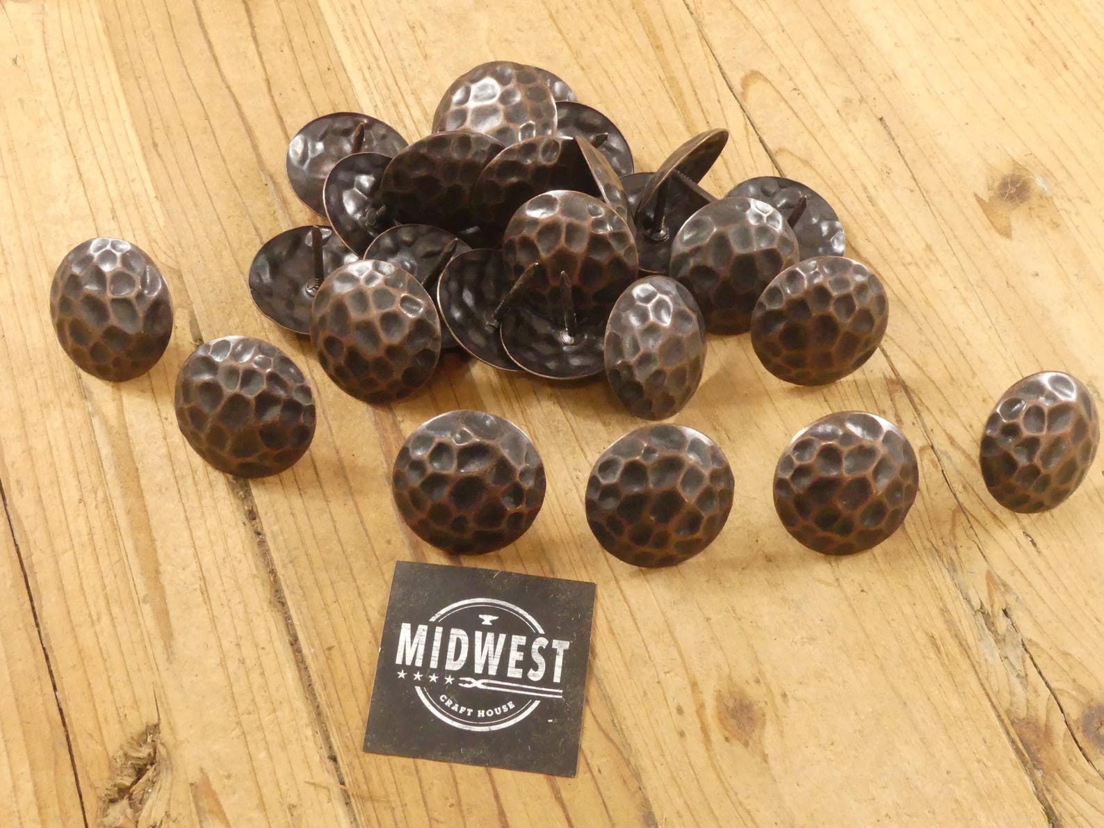 50 Clavos Decorative Nail Heads Rustic Oil Rubbed 1 1/2" Tacks Crafts ...