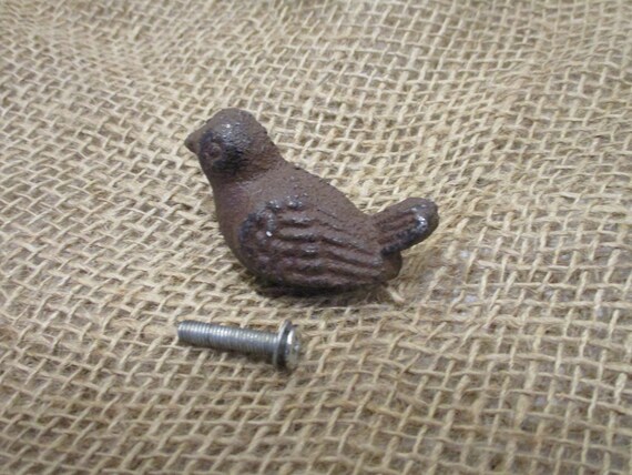 Small Cast Iron Bird Knobs Dresser Handles Drawer Pulls | Etsy