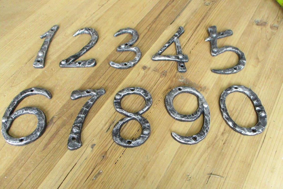 Cast Iron Numbers, Single Numbers, House Numbers, Craft Numbers, Large ...