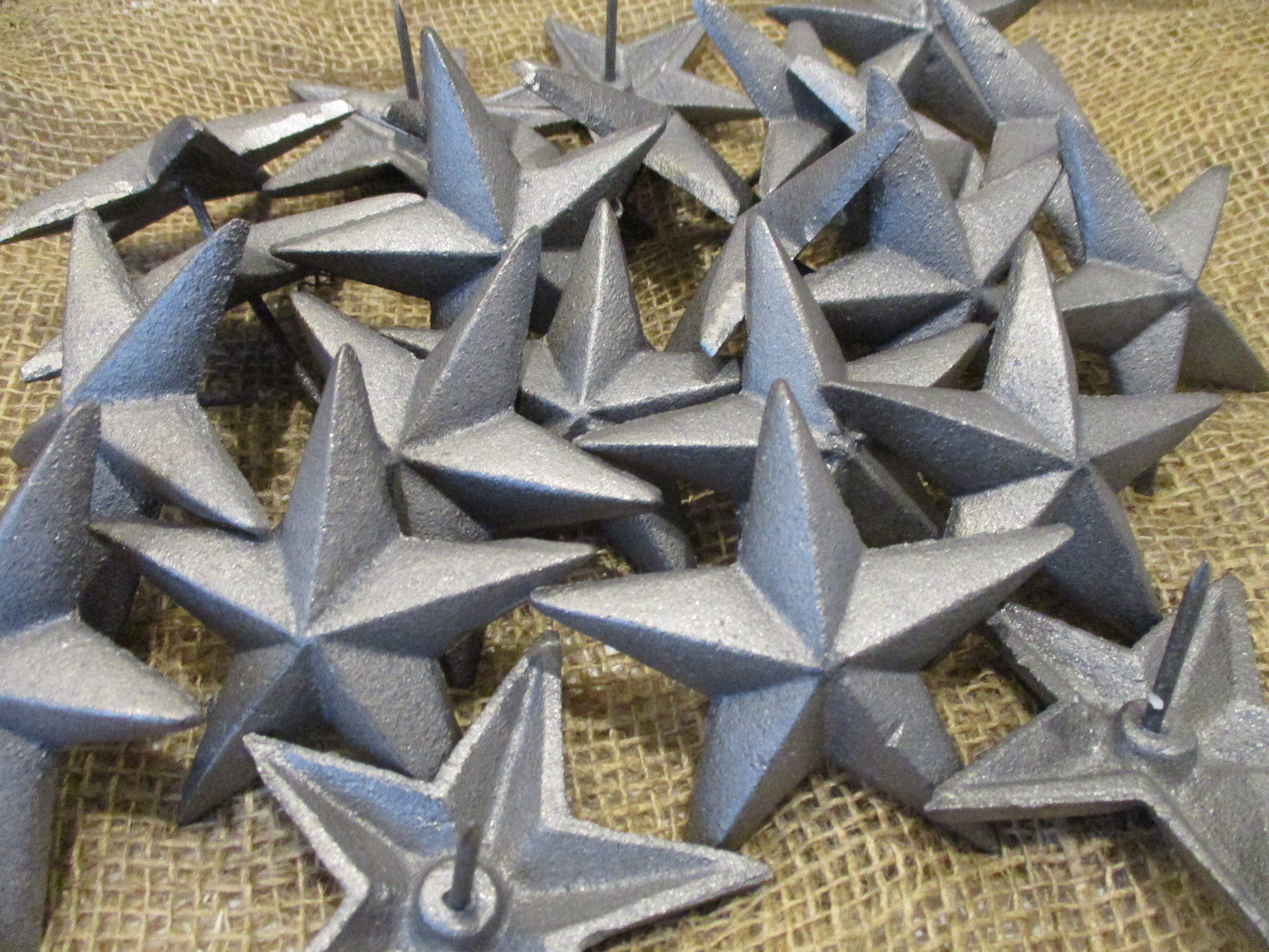 25 Cast Iron Nail Stars 3 1/2 Wide For Wall Hanging | Etsy