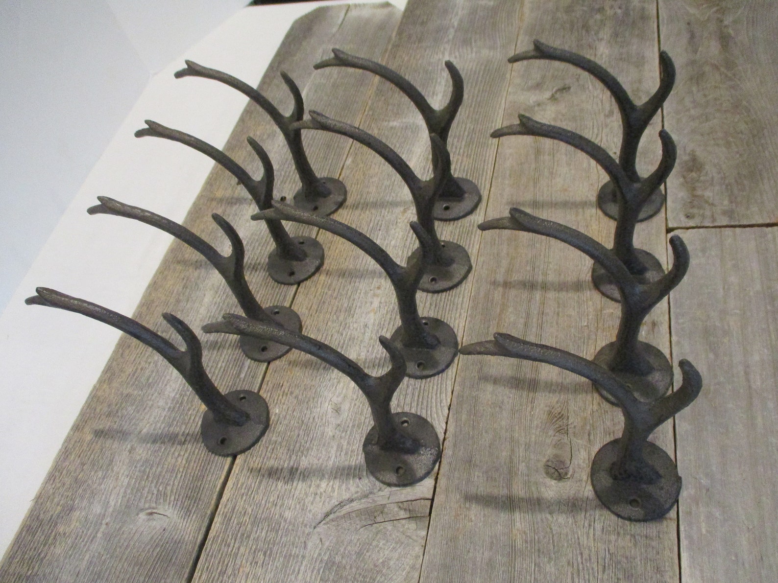 12 Cast Iron Antler Hooks Deer Elk Coat Hooks Hall Tree - Etsy