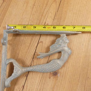 6 Cast Iron Mermaid Brackets, Corbels, Braces, Shelf Bracket, Nautical ...