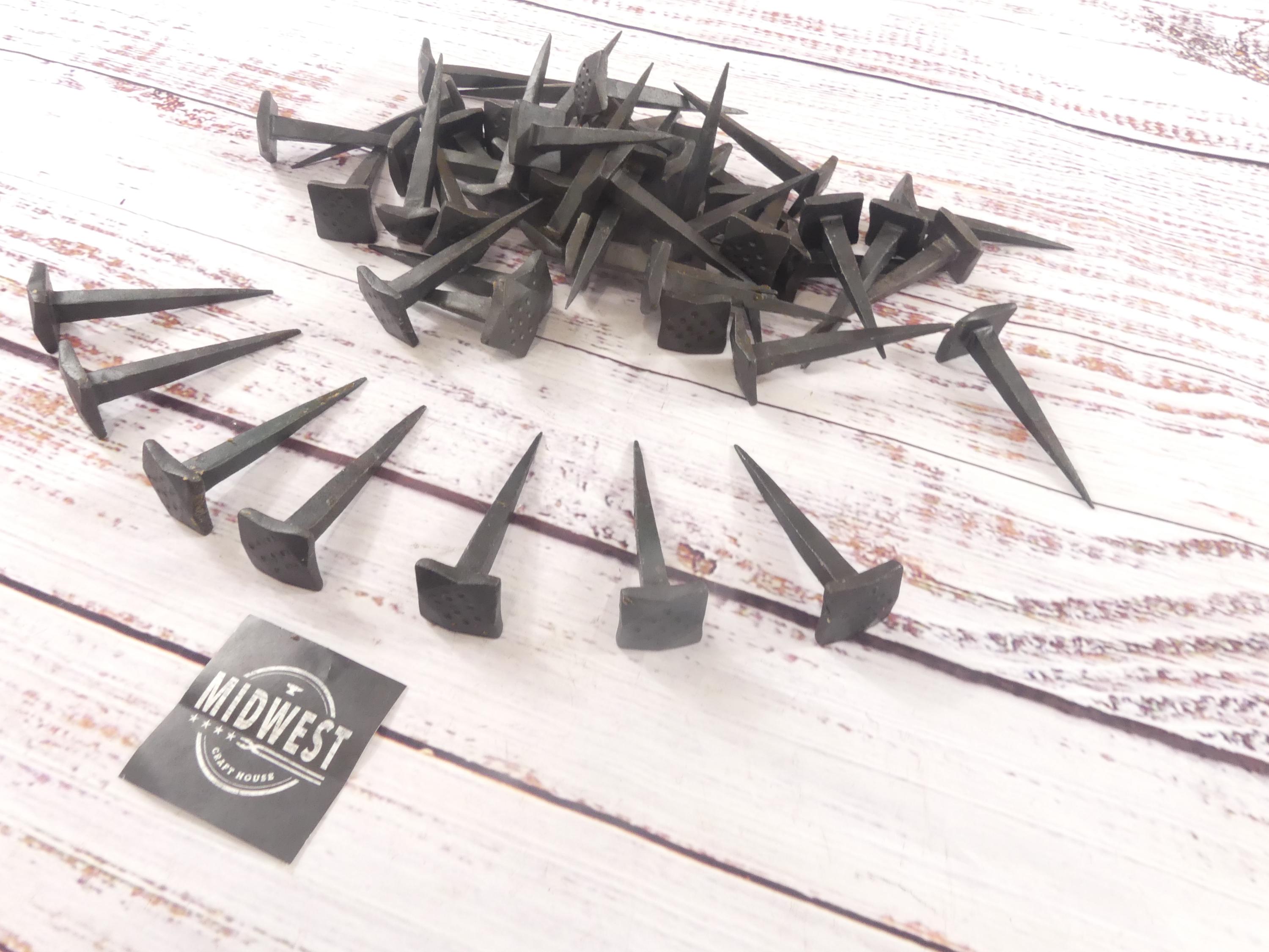 50 IRON CLAVOS NAILS, Forged, Hooks, Decorative Craft Tack, 1