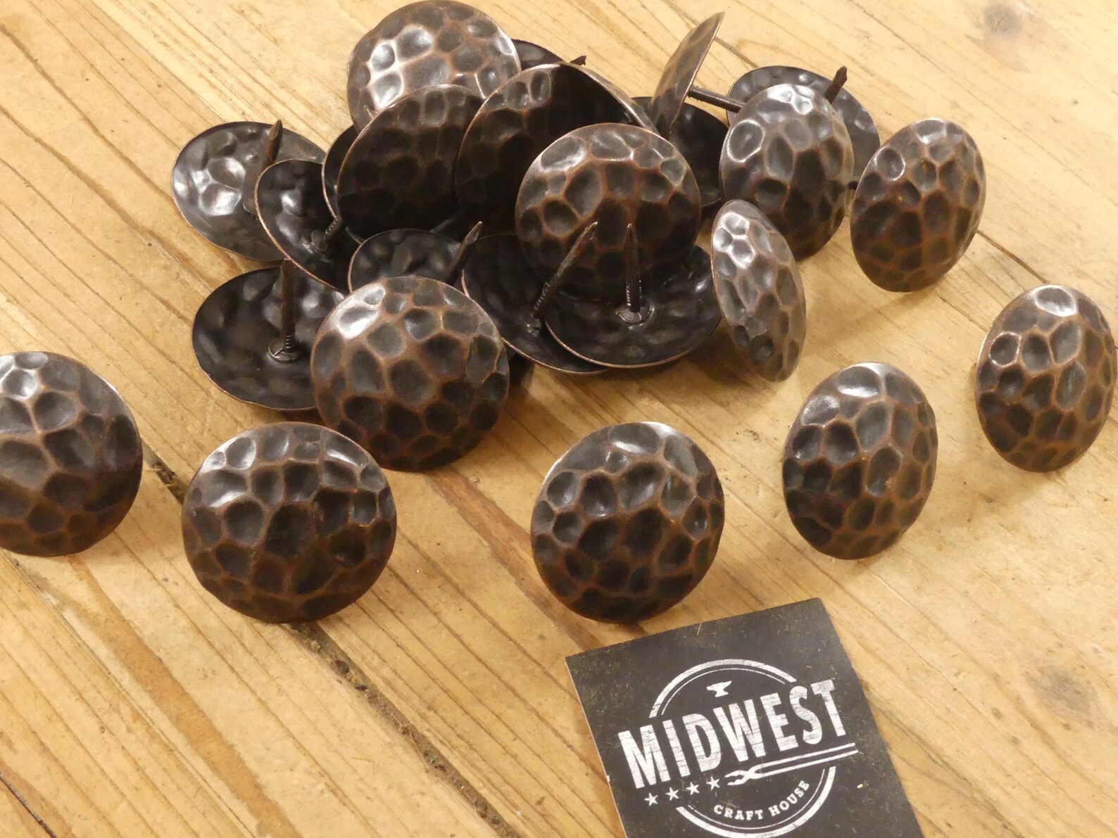 50 Clavos Decorative Nail Heads Rustic Oil Rubbed 1 1/2" Tacks Crafts ...
