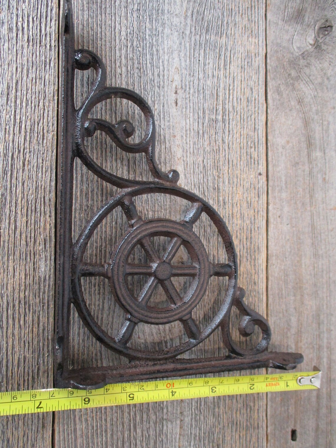 6 Cast Iron Shelf Brackets Nautical Ship Wheel Sea Captain - Etsy