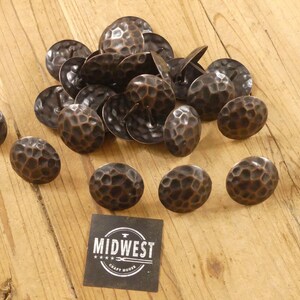 50 Clavos Decorative Nail Heads Rustic Oil Rubbed 1 1/2" Tacks Crafts ...