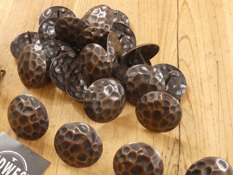 50 Clavos Decorative Nail Heads Rustic Oil Rubbed 1 1/2" Tacks Crafts ...