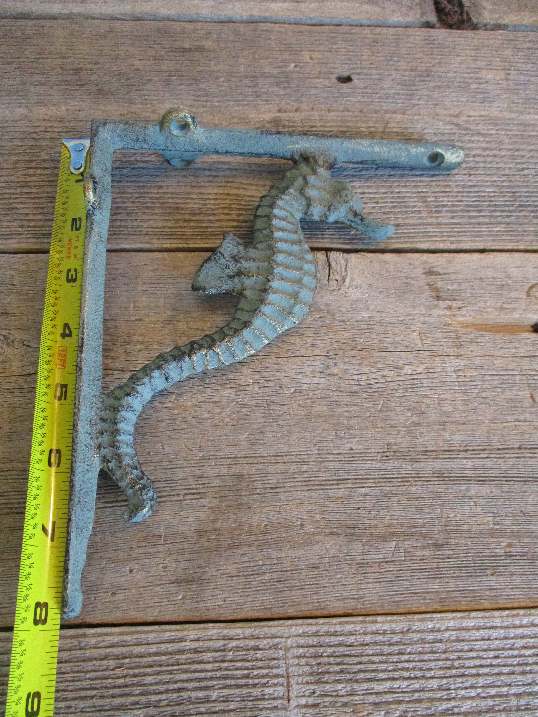 4 Cast Iron Nautical SEAHORSE Brackets Sea Horse Braces Shelf | Etsy