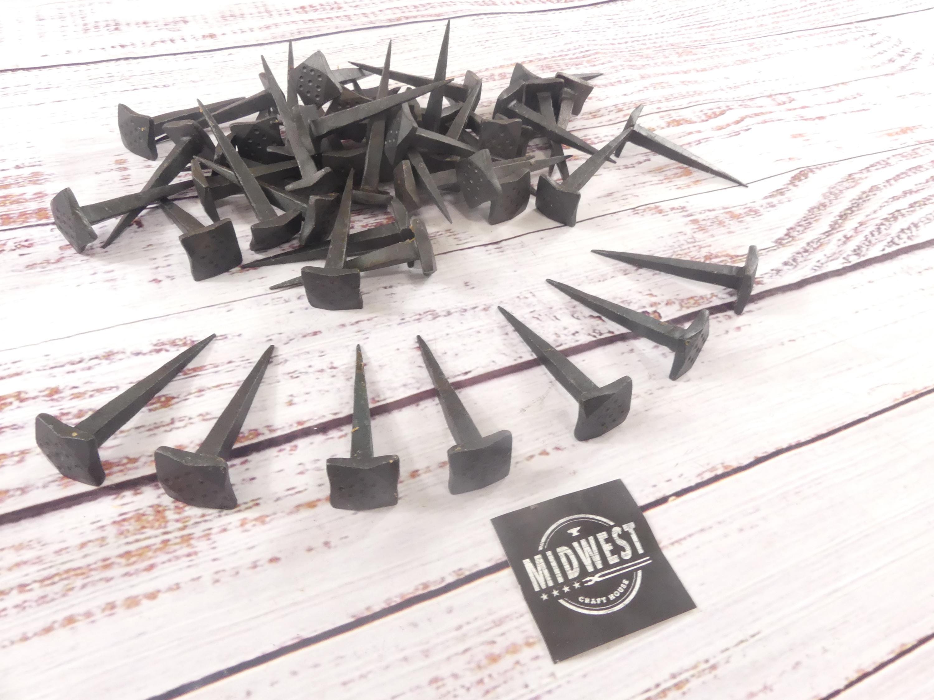 50 IRON CLAVOS NAILS, Forged, Hooks, Decorative Craft Tack, 1