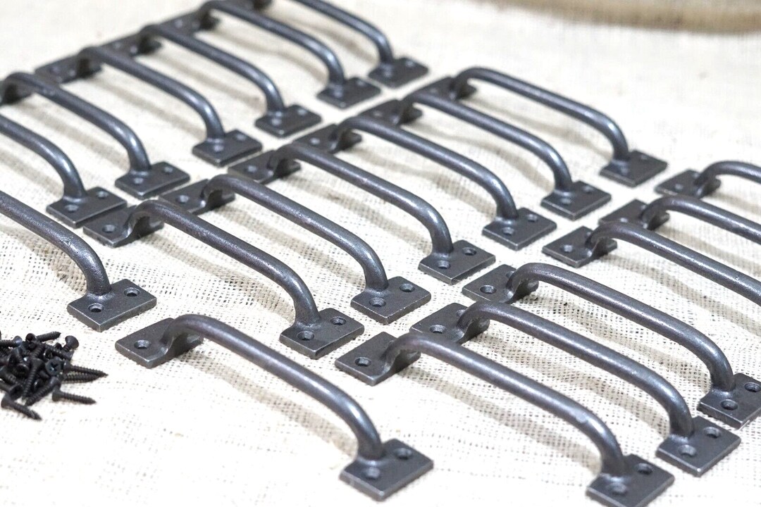 20 Cast Iron Handles, Door Pulls, 6" Long, Handles, Supply, Cabinet ...