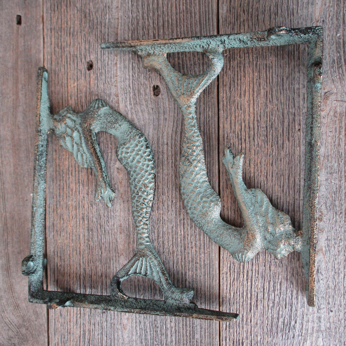6 Cast Iron Mermaid Brackets Corbels Braces Shelf Bracket - Etsy