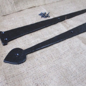 4 Iron Dummy Hinges, Decorative Hinge, Black, Faux, Fake Hinges, Large ...
