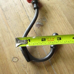 10 CAST IRON RED Hooks, Coat Hook, Hat Hook, Entryway, Bath, Vintage ...