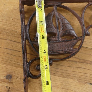 2 Cast Iron Sail Boat Brackets, Corbels, Braces, Shelf Bracket ...