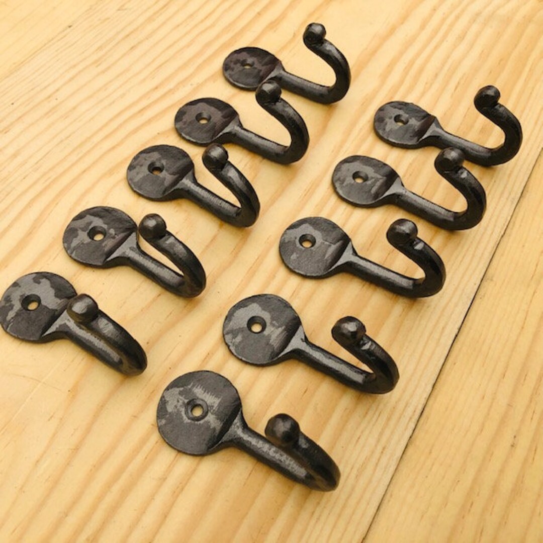 10 TRADITIONAL SMALL HOOKS, Hat, Entryway, Small, 2.5" Long, Key Hooks ...