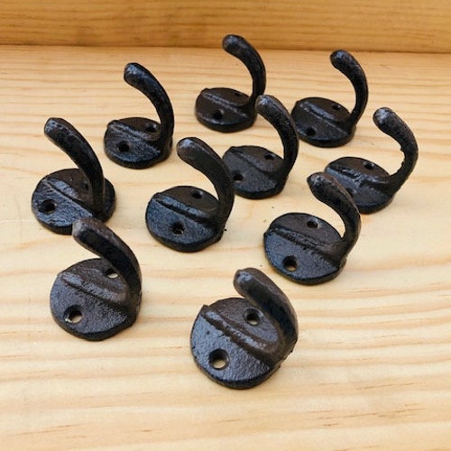 25 Cast Iron Small Key Hooks Dog Leash Hooks Craft Hook Peg - Etsy