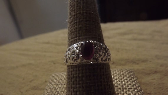 Mens Ruby Solitaire RIng | Etsy