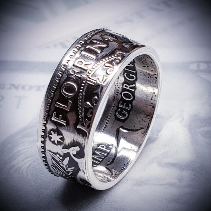 Silver Australian Florin Coin Ring | Etsy