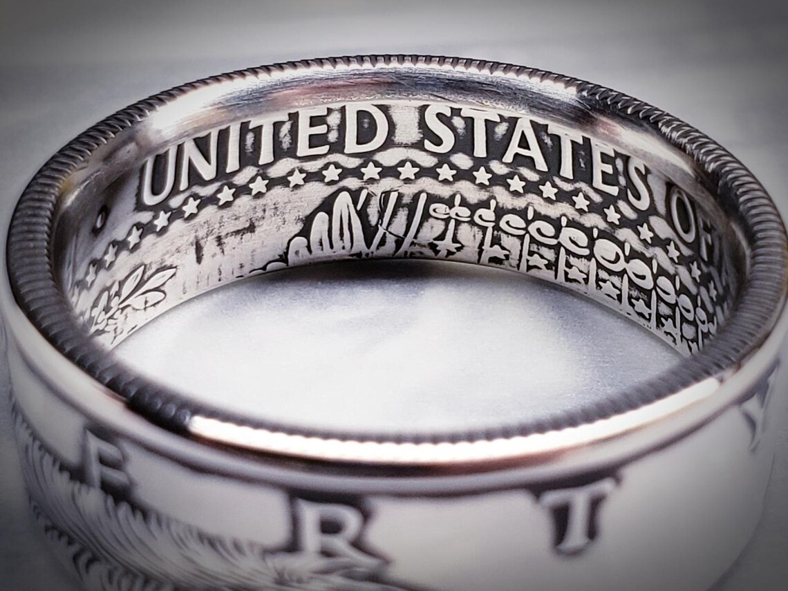Silver Kennedy Half Dollar Coin Ring - Etsy