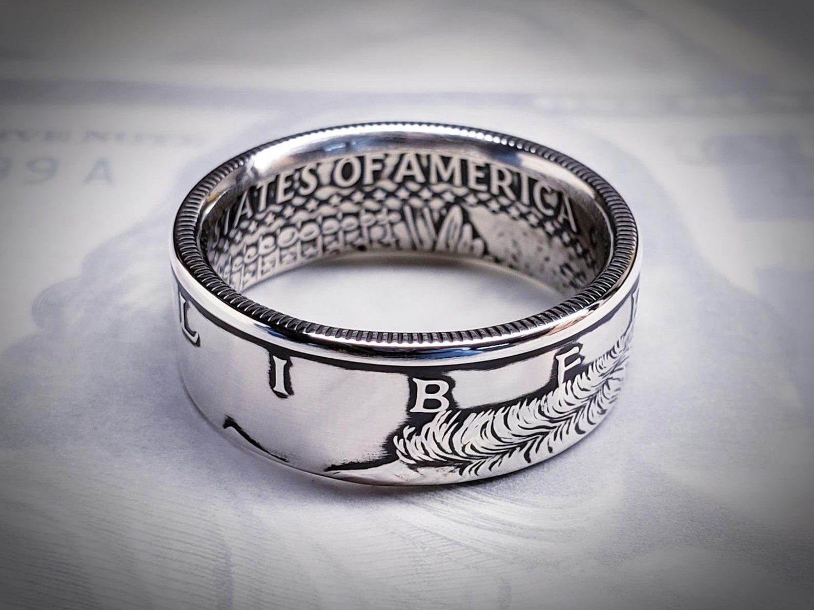 Silver Kennedy Half Dollar Coin Ring - Etsy
