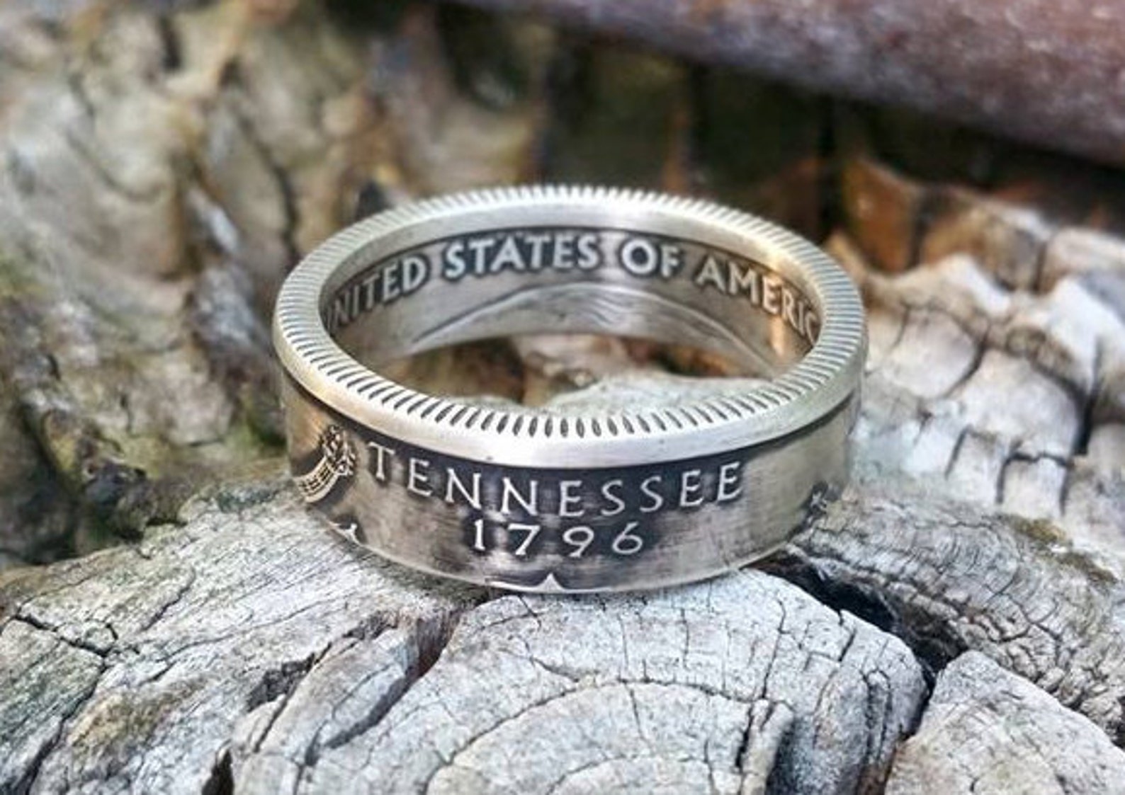 Silver State Quarter Coin Ring - Etsy