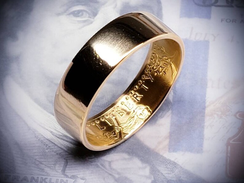 1/2 Ounce American Gold Eagle Coin Ring (22k ~ 91% Pure Gold!) - Etsy