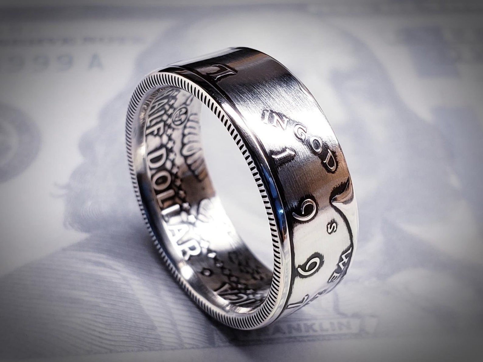 Silver Kennedy Half Dollar Coin Ring - Etsy