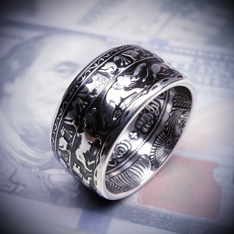 Ceylon 5 Rupee Sterling Silver Coin Ring - Etsy
