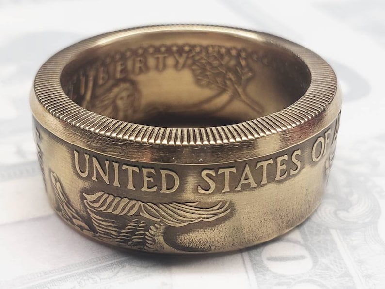 One Ounce American Gold Eagle Coin Ring 22k Gold Wearable - Etsy