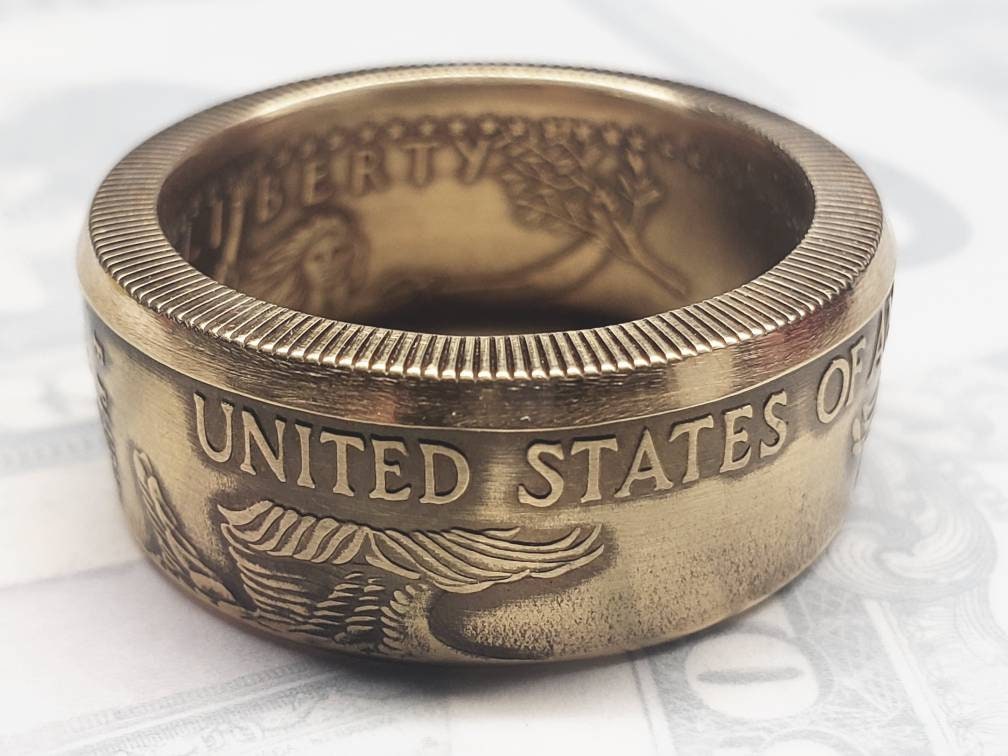 One Ounce American Gold Eagle Coin Ring 22k Gold Wearable Bullion - Etsy