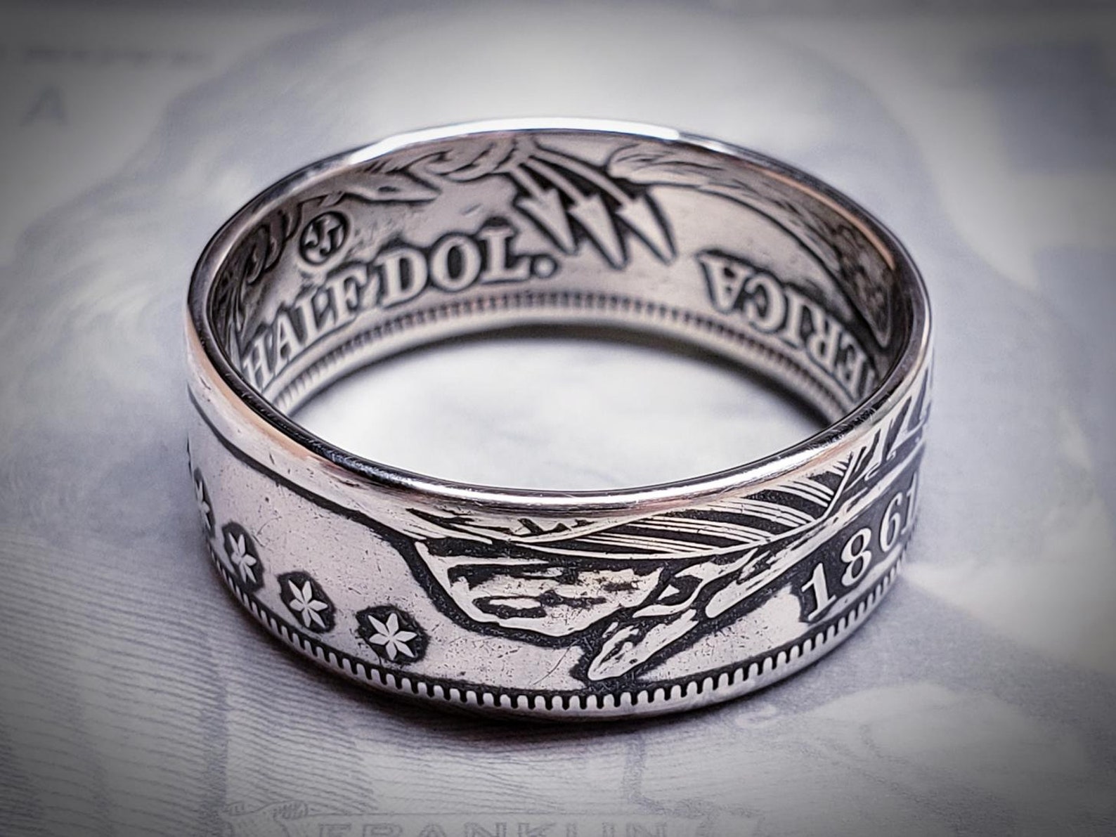 Civil War Era Seated Liberty Half Dollar Coin Ring - Etsy