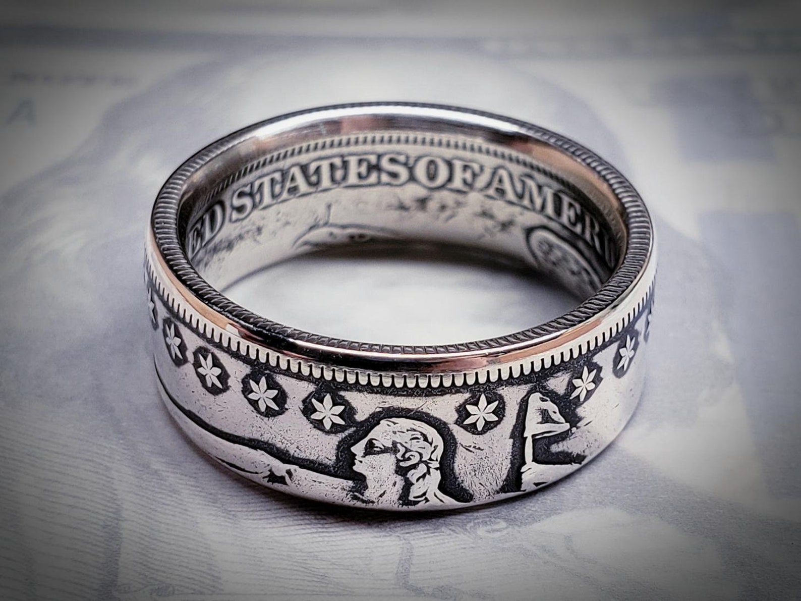 Civil War Era Seated Liberty Half Dollar Coin Ring - Etsy