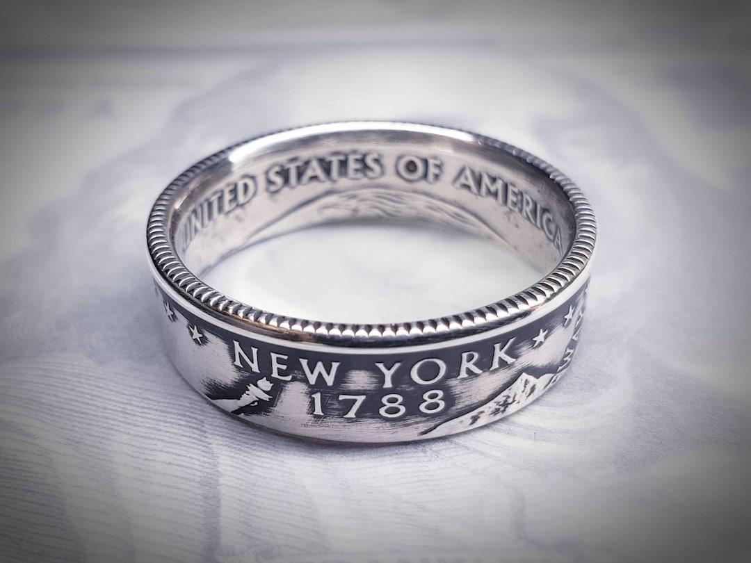 Silver State Quarter Coin Ring - Etsy