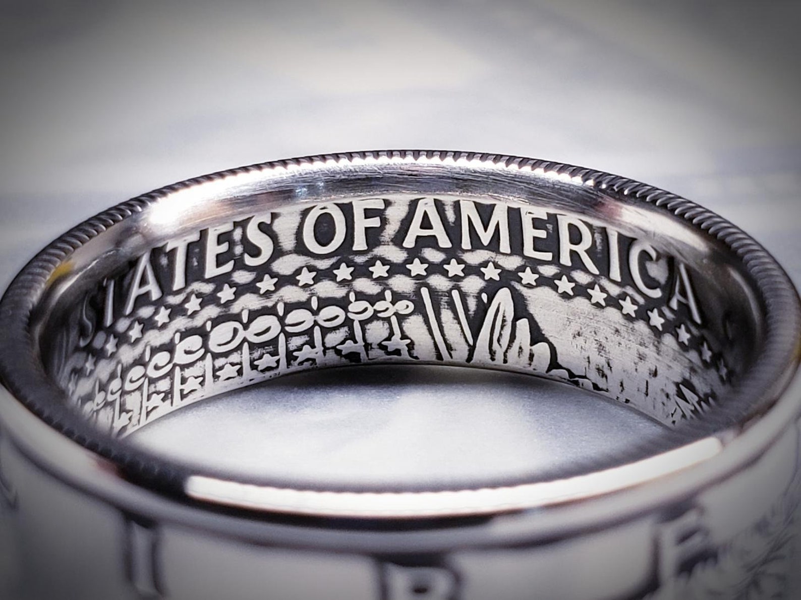 Silver Kennedy Half Dollar Coin Ring - Etsy