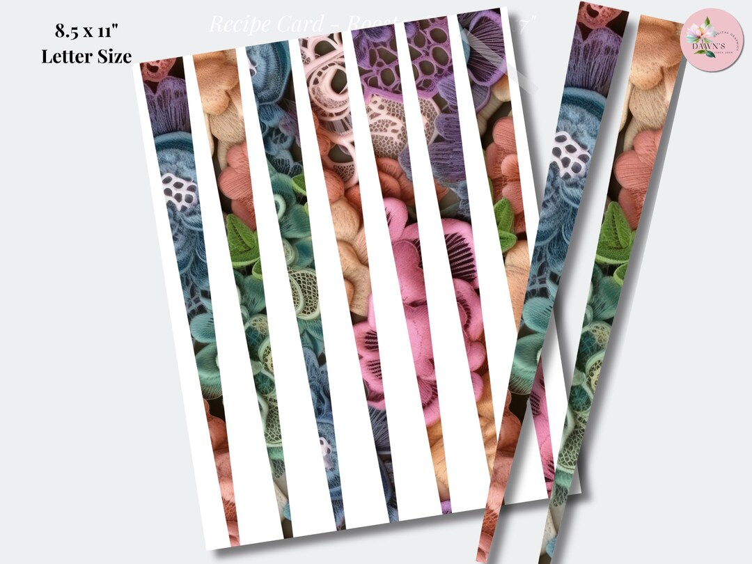 Paper Bead Template | Floral N Lace Design Paper Beads | Digital ...