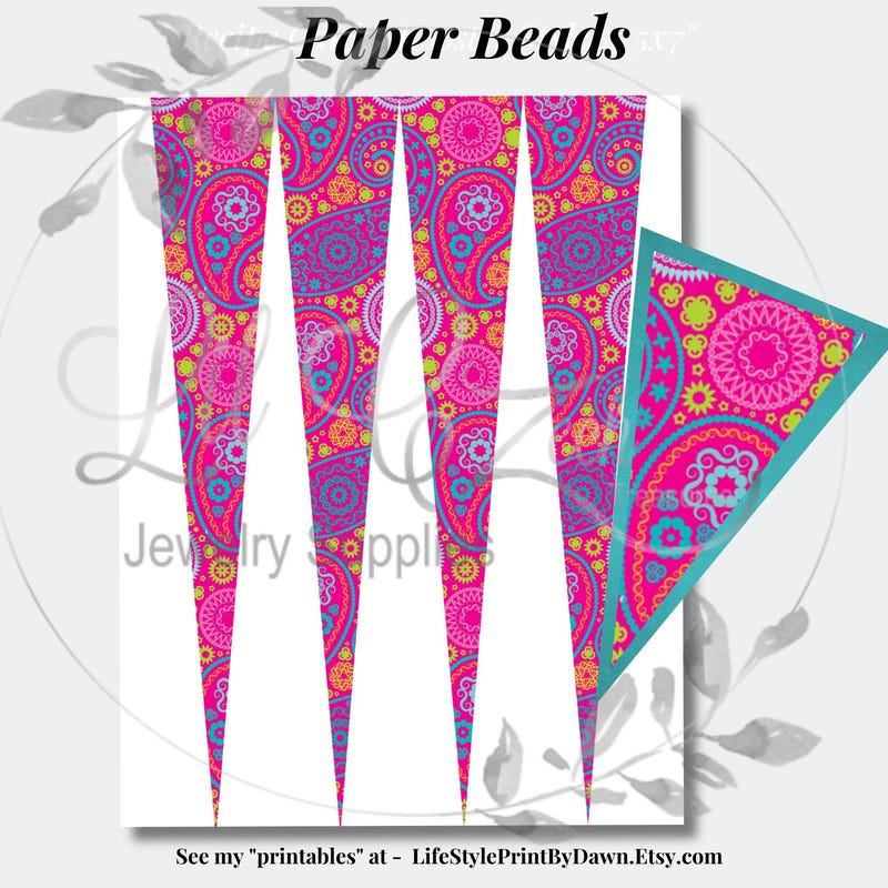 Paper Bead Template - Etsy