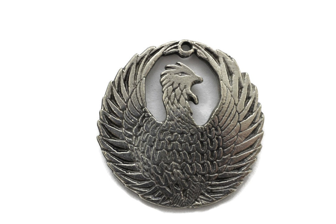 One-of-a-kind Vintage Pewter Eagle Pendant | DIY Jewelry Supplies ...