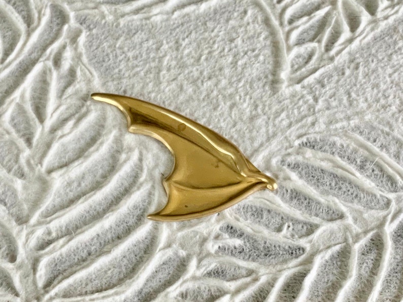 Raw Brass Left Bat Wing Dragon Wing Stamped Jewelry Findings | Etsy