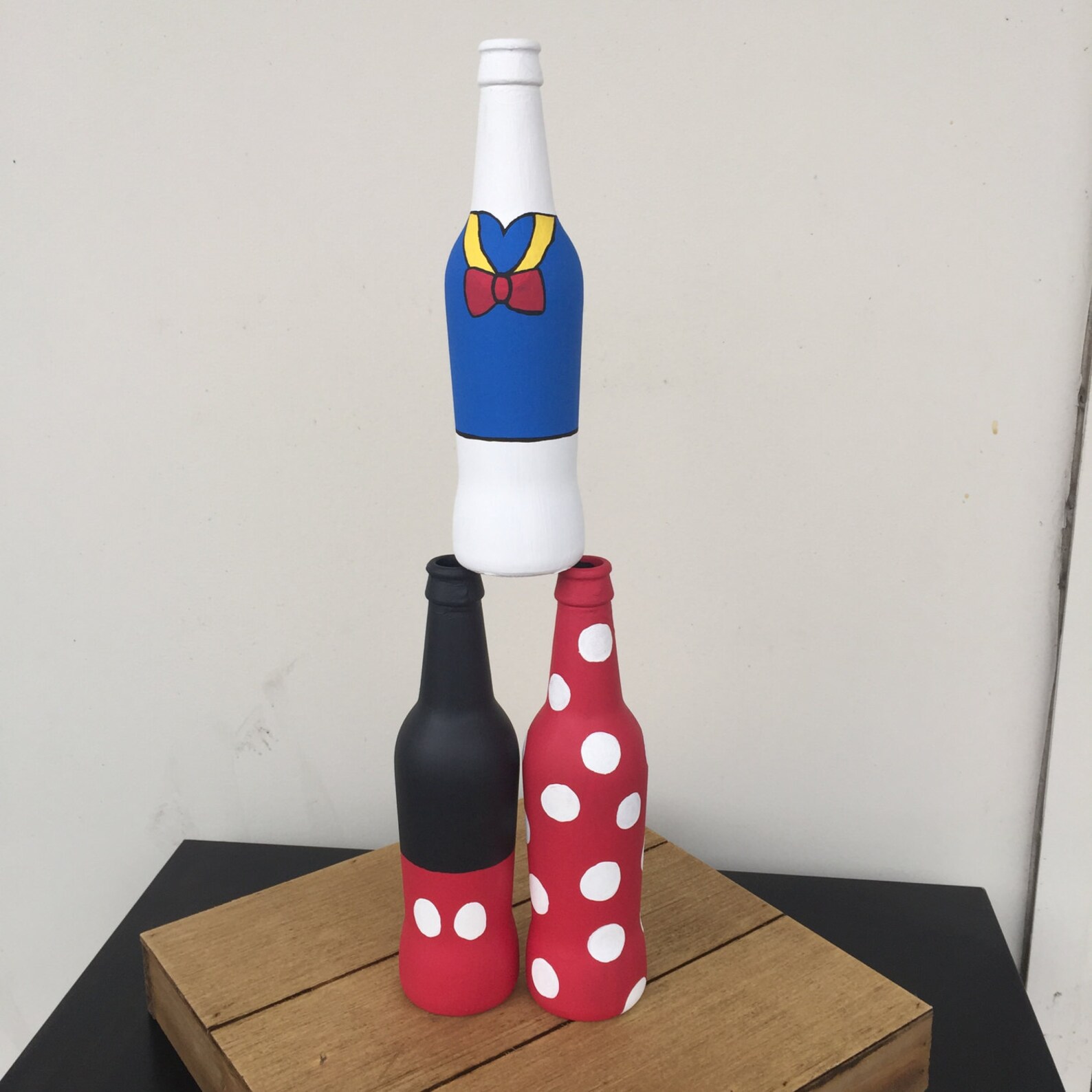Mickey and Minnie Beer Bottle Set | Etsy