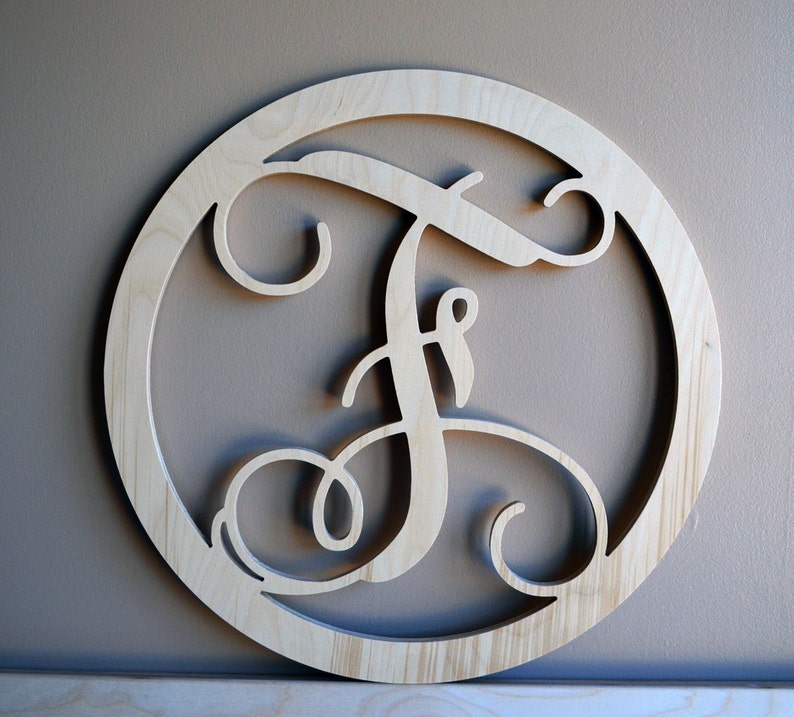 Monogram Door Hanger Monogram Door Wreath Sign Wood - Etsy