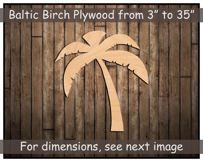Palm Tree Cutout Silhouette Shape Unfinished Wood Craft - Etsy