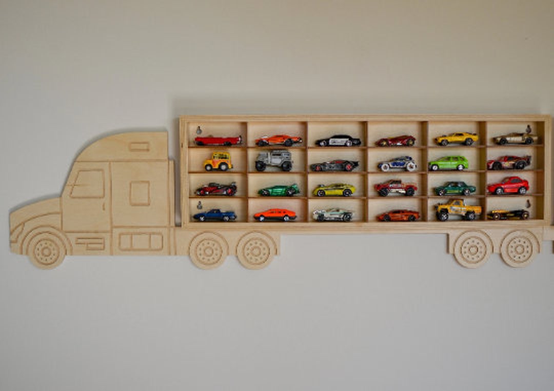 Wood Toy Car Storage, Toy Car Storage, Shelf for Cars Storage, American ...