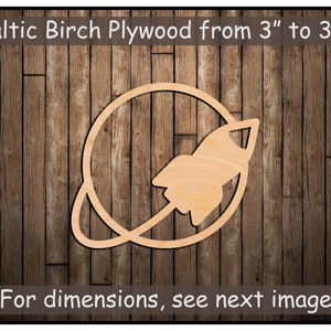 Wood Space Rocket Blank Shape Cutout - Large and Small for Boy Nursery ...