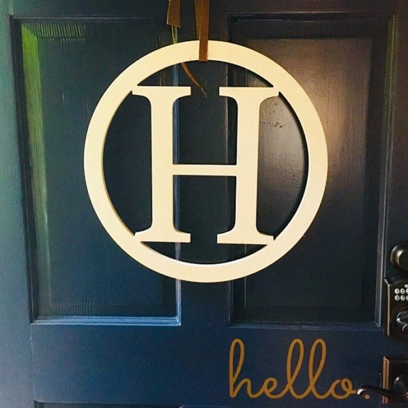 Monogram Door Hanger - Etsy