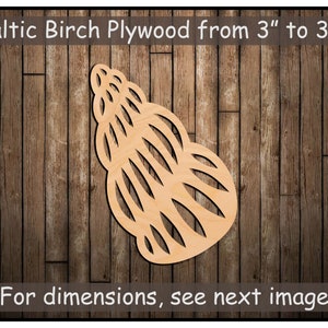 Wood Seashell Shape Cutout - Laser Cut Unfinished Wood Shapes - Large ...