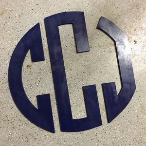 Wooden Monogram Wall Hanging - Circular Wood Monogram - Nursery Decor ...