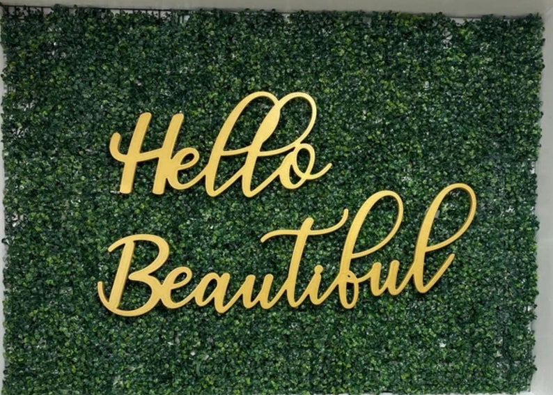 Wooden Hello Beautiful Gorgeous Sign Cutout for Any Backdrop - Etsy