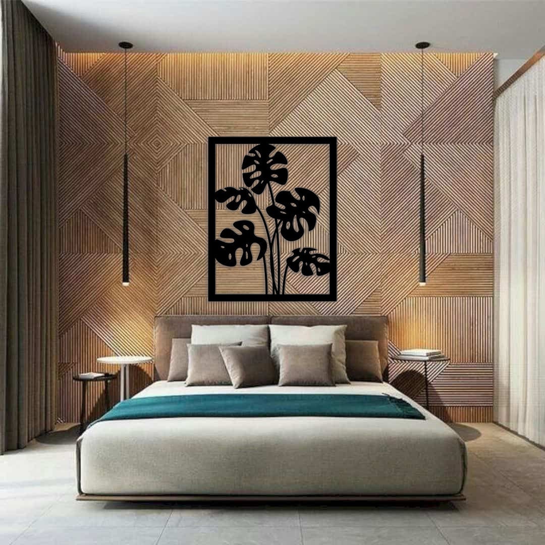 Monstera Leaf Wall Art | Framed Tropical Plant Decor | Boho Jungle Wall ...