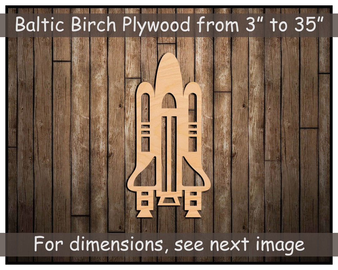 NASA Wood Rocket Ship Cutout, Launching Space Missile Multi Barrel ...