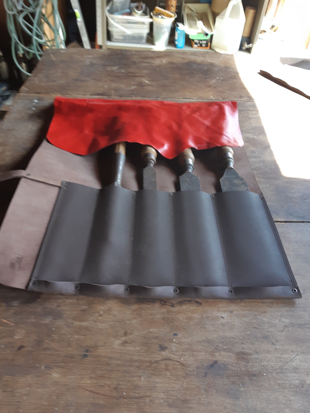 JAMES TAYLOR Timber Framing Chisel Roll // RED - Etsy